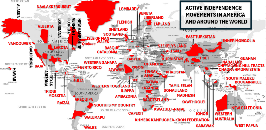 List of Active Independence Movements In America And Around The Globe ...